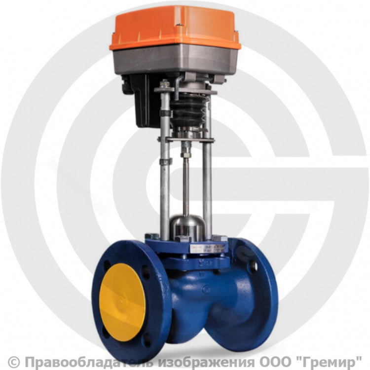 Клапан запорно регулирующий односедельный чугунный фланцевый Ду 50 Ру 16 Kvs 40 м3 ч с
