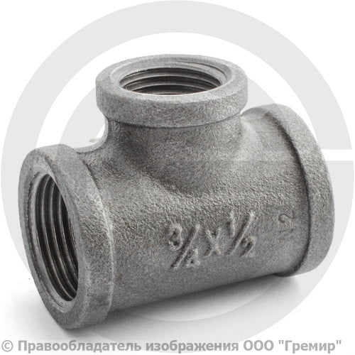 Тройник чугунный ВР (ВН) Ду 20-15 (3/4"-1/2") переходной купить в ...