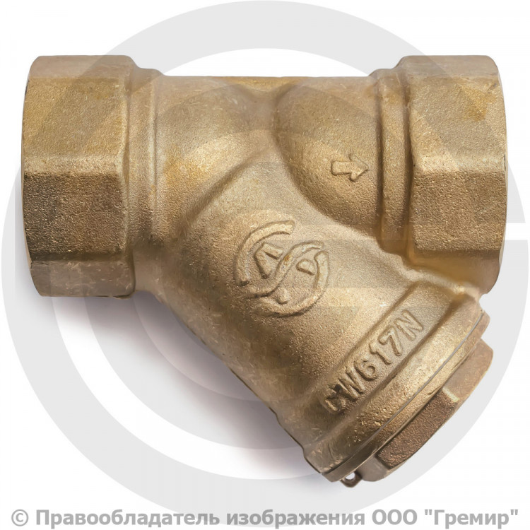 Фильтр латунный Ду-32 (1 1/4") Ру-20 ВР (ВН) под пломбу Aquasfera 4001 ...